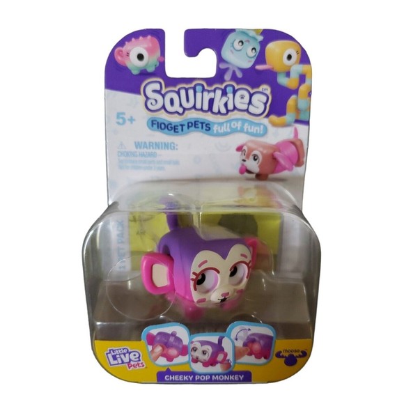 Toys | Little Live Pets Squirkies Fidget Pets Cheeky Pop Monkey Pink ...